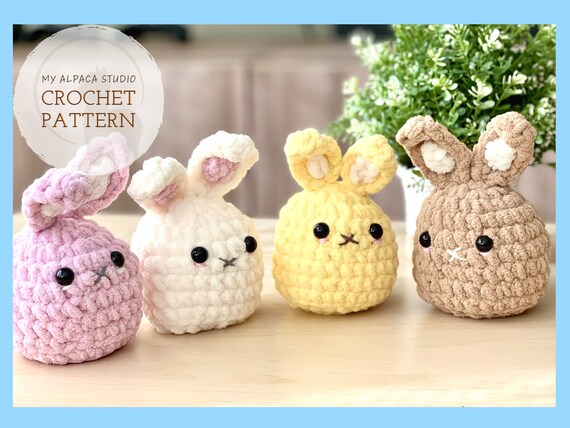 Crochet Bunny Plushie PATTERN: Fluffy Lil Bunny Quick & Easy - Etsy