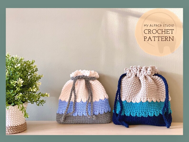 Crochet PATTERN: Minimalist Drawstring Pouch Trinket Bag | Etsy