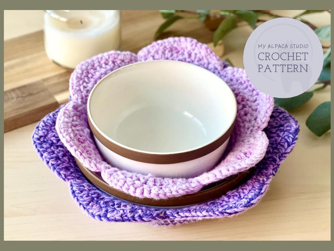Crochet PATTERN: Bowl Cozy in 2 Sizes| Soup & Pasta Bowls | Easy ...