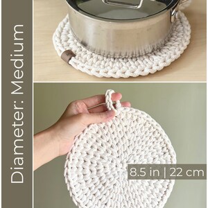 Chunky Round Hot Pad- 3 Sizes Option, With or Without Hanging Loop - Etsy