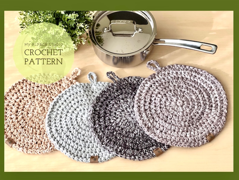 Crochet PATTERN: Chunky Rustic Trivet/ Hot Pad | Instant Download PDF ...