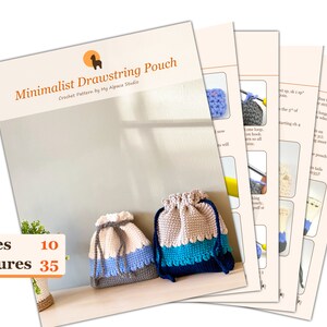 Crochet PATTERN: Minimalist Drawstring Pouch| Trinket Bag| Cosmetic ...