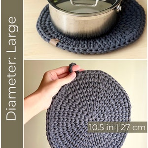 Chunky Round Hot Pad- 3 Sizes Option, With or Without Hanging Loop - Etsy
