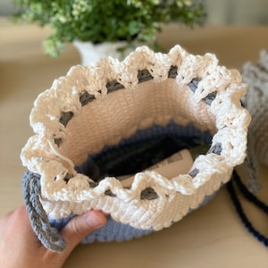 Crochet PATTERN: Minimalist Drawstring Pouch| Trinket Bag| Cosmetic ...