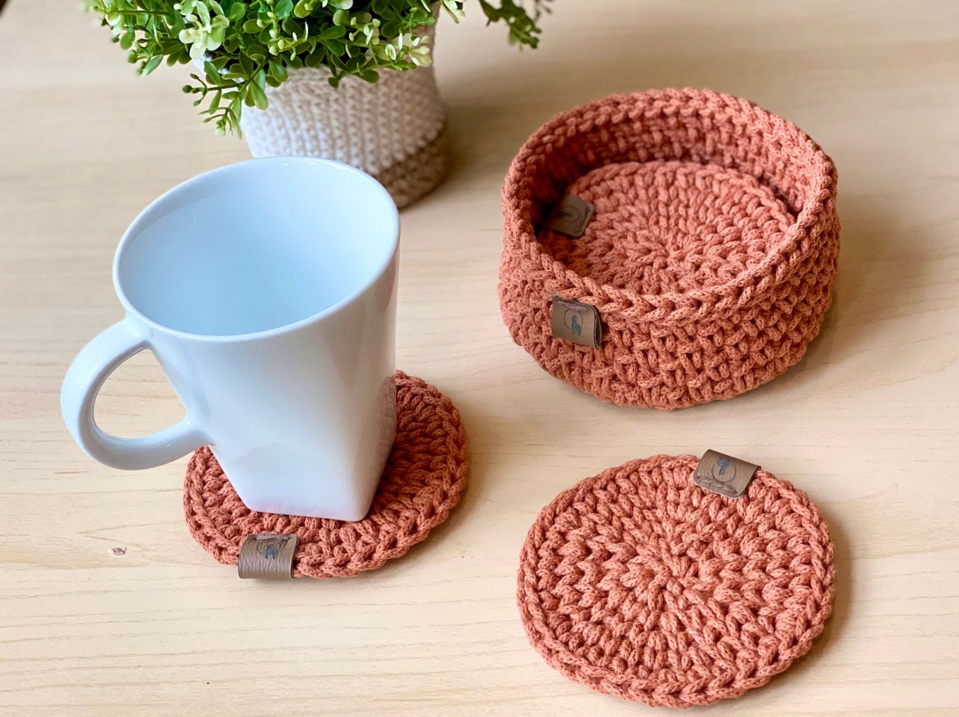 Round Coasters Set of 4 / 6 / 8 Hand Crocheted With Cotton - Etsy