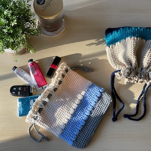 Crochet PATTERN: Minimalist Drawstring Pouch| Trinket Bag| Cosmetic ...