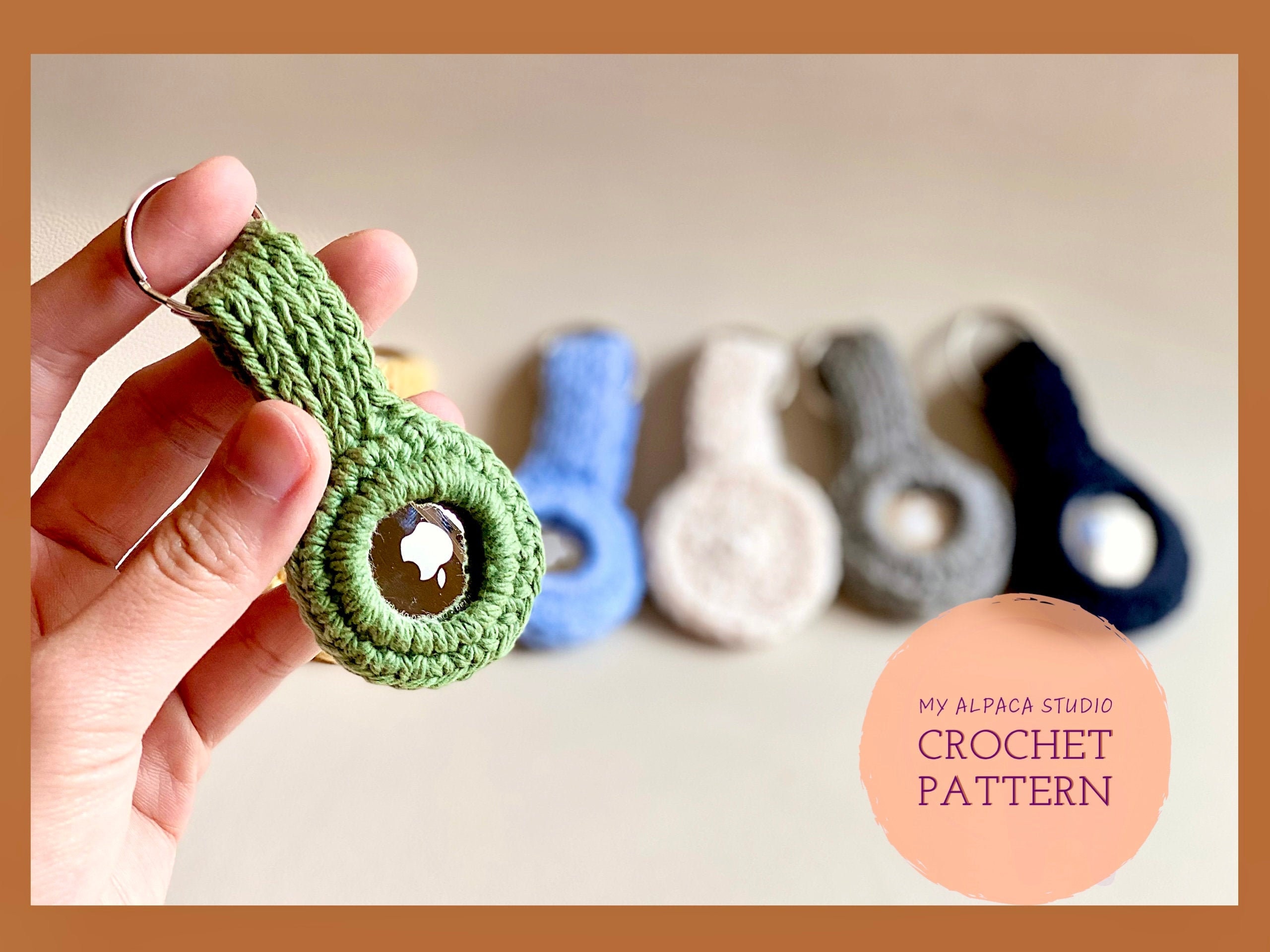 Crochet PATTERN: Airtag Holder Keychain Apple Airtag Case | Etsy