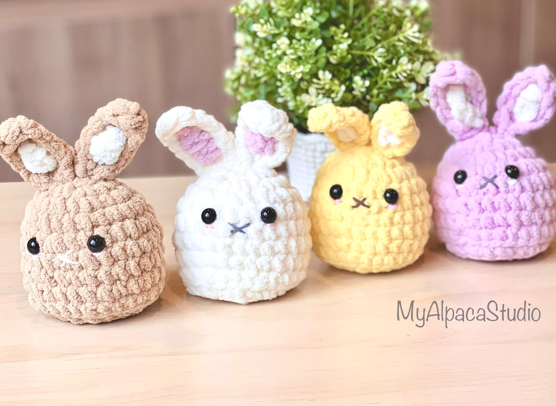 Crochet Bunny Plushie PATTERN: Fluffy Lil Bunny Quick & Easy - Etsy
