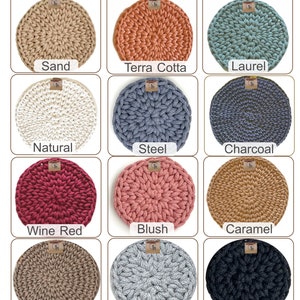 Chunky Round Hot Pad- 3 Sizes Option, With or Without Hanging Loop - Etsy
