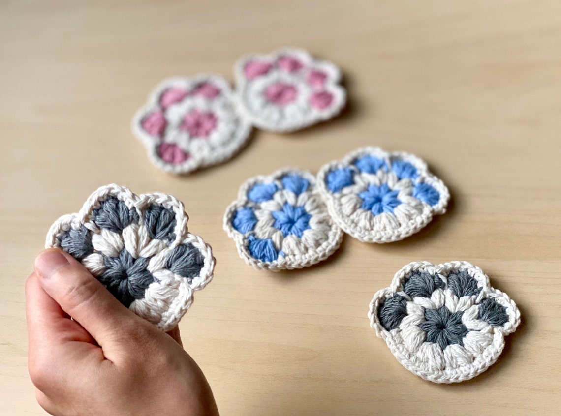 Crochet PATTERN: Cat Paw Print Instant Download PDF 30 Min - Etsy