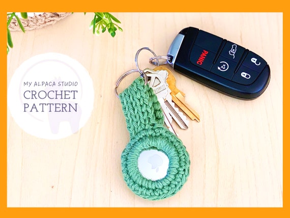 Crochet PATTERN: Airtag Holder Keychain Apple Airtag Case - Etsy
