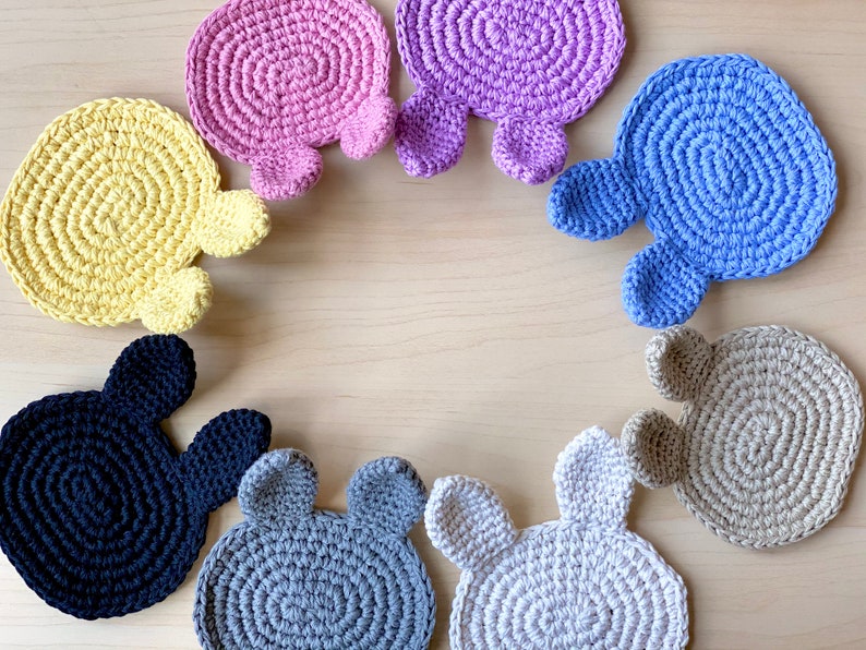 Crochet PATTERN: Minimalist Bunny Coaster Instant Download - Etsy