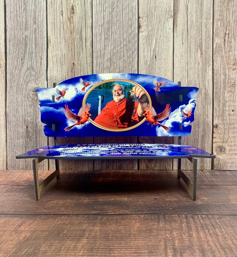 Memorial Bench Cardinals Blue Clouds Theme - Etsy