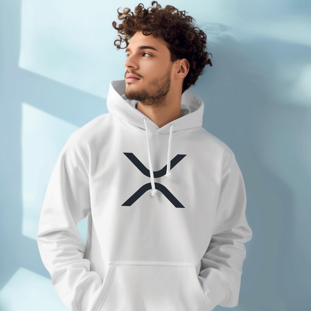XRP Hoodie, XRP Logo Hooded Sweater, Crypto Geek Gift, Cryptocurrency ...