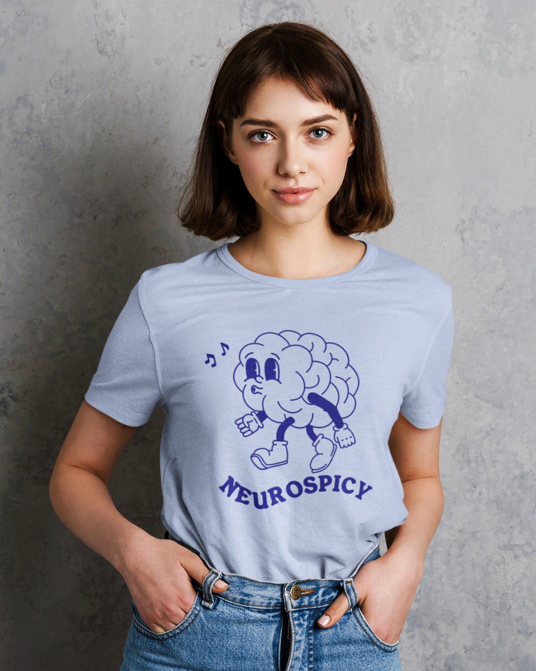 Neurospicy Graphic Unisex Soft Cotton T-shirt | Funny Neurodivergent ...