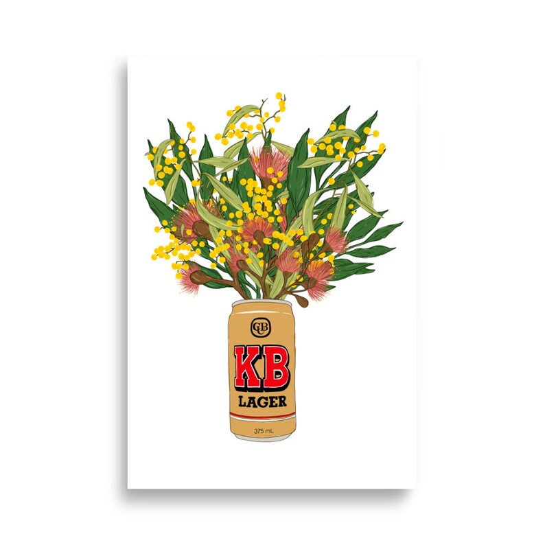 Australian Native Flowers in KB Lager Beer Can Vase Digital - Etsy