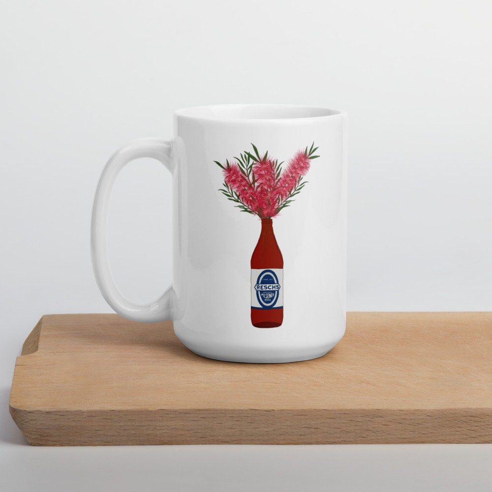 Australian Native Flowers in Resch's Longneck Beer Bottle Vase White ...