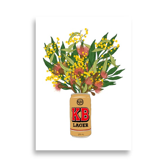 Australian Native Flowers in KB Lager Beer Can Vase Digital - Etsy