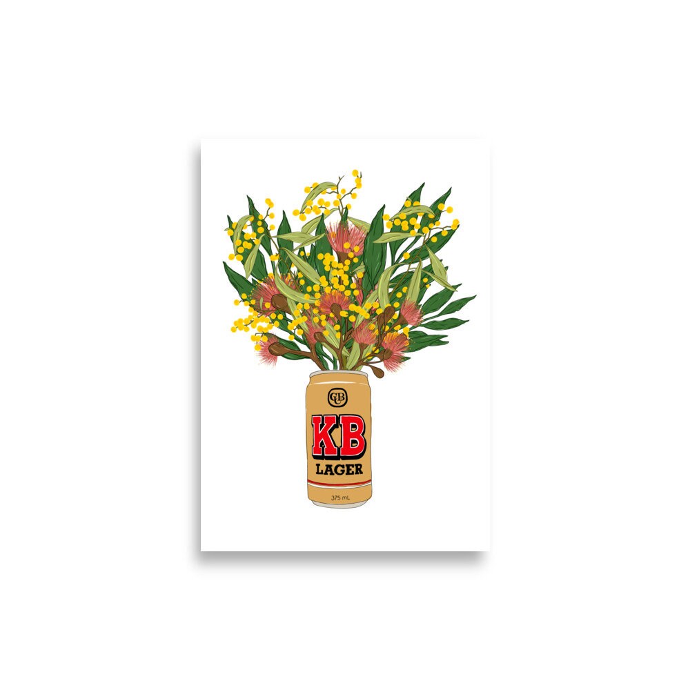 Australian Native Flowers in KB Lager Beer Can Vase Digital Art ...