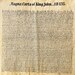 Magna Carta Print: King John 1215, Historical Document Reproduction (16 ...