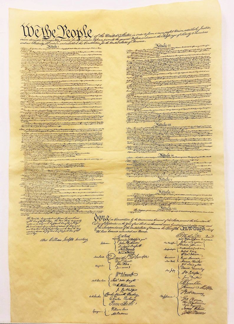 Poster Print Premium Pack American History 5 Documents on Parchment ...