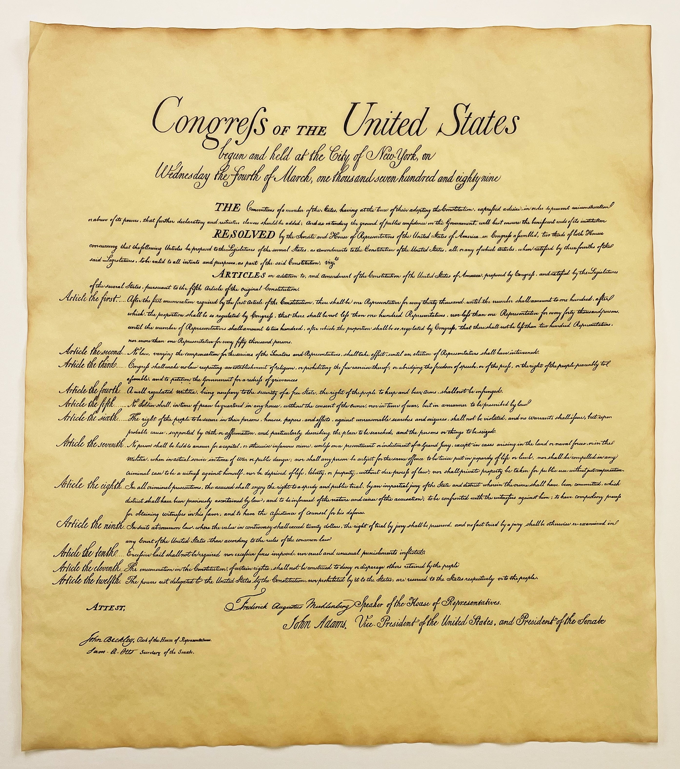 Poster Print Premium Pack American History 5 Documents on Parchment ...