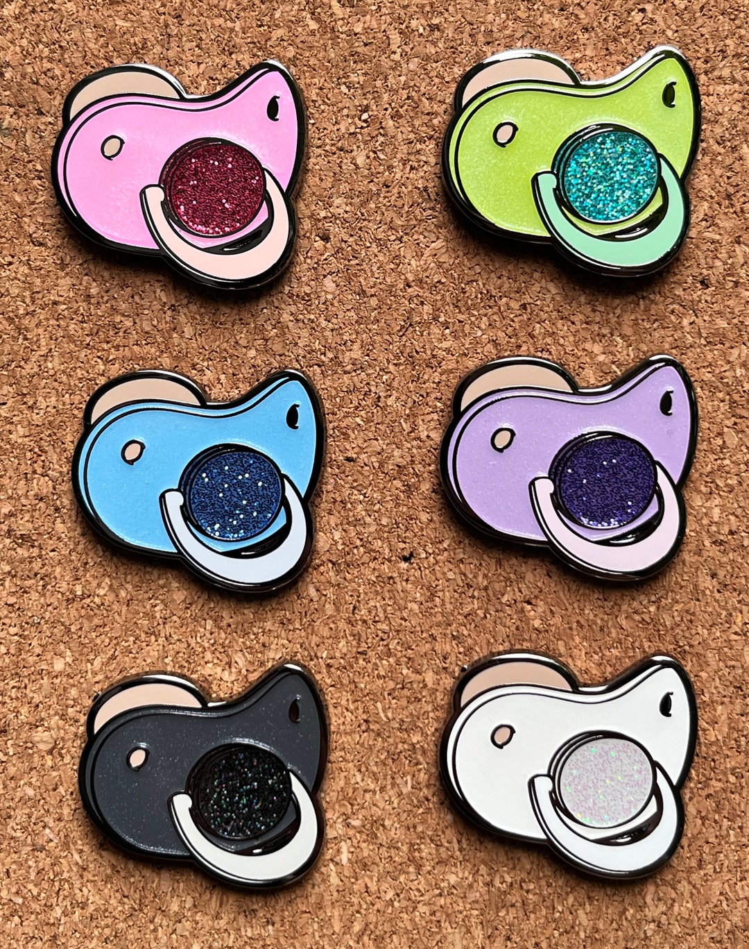 Mini Pacifier Pin | 6 Color Options | ABDL Agere - Etsy