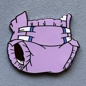 ABDL Diaper Pin 2-tapes #066 | White/pink/blue/black/pp-form | Agere ...