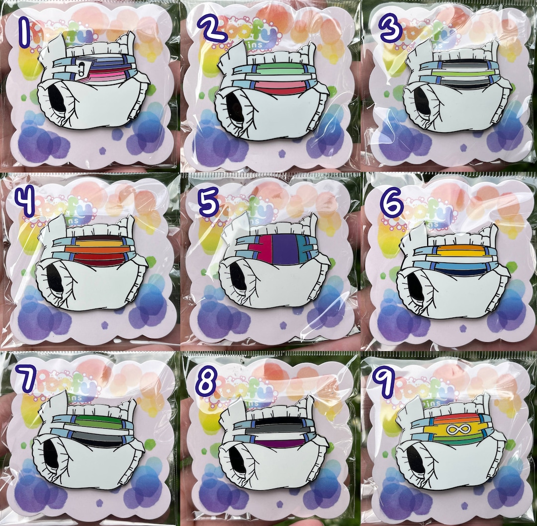 Pride Diaper Pins | 36 Flags to Choose! | ABDL Agere Kink Pride | Poofy ...