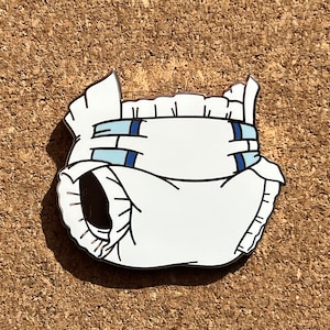 ABDL Diaper Pin 2-tapes #066 | White/pink/blue/black/pp-form | Agere ...