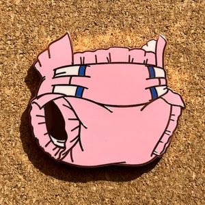 ABDL Diaper Pin 2-tapes #066 | White/pink/blue/black/pp-form | Agere ...