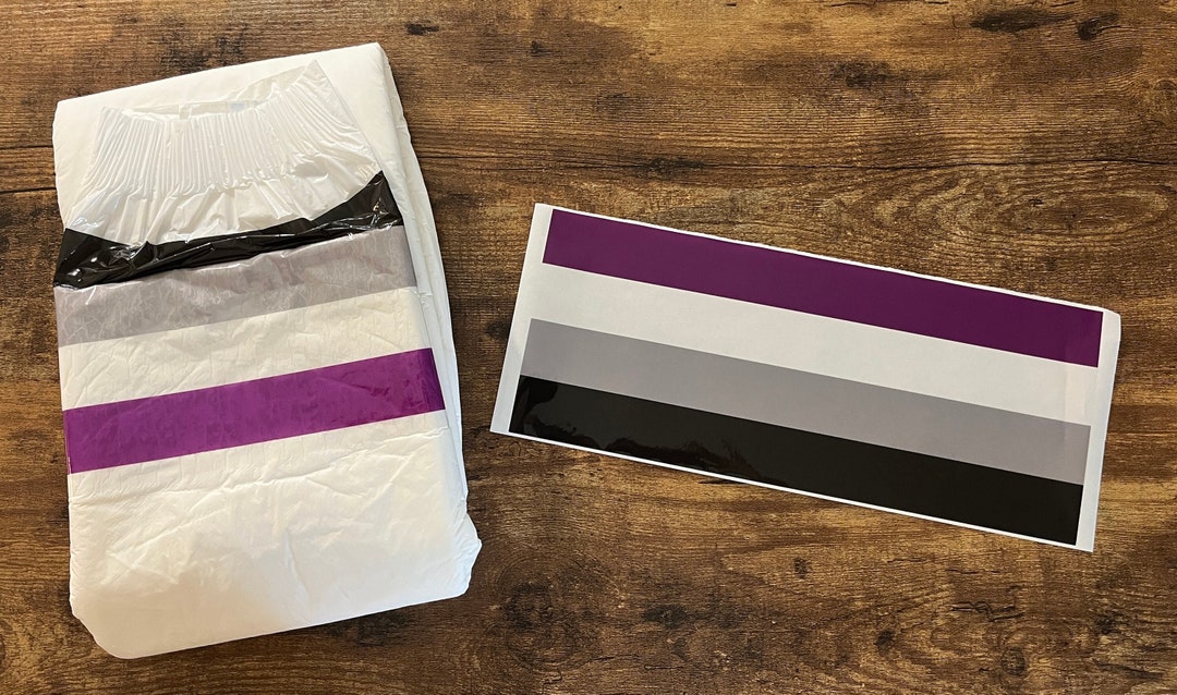 5-pack Asexual Ace Pride Diaper Panel Sticker - Etsy