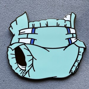 ABDL Diaper Pin 2-tapes #066 | White/pink/blue/black/pp-form | Agere ...