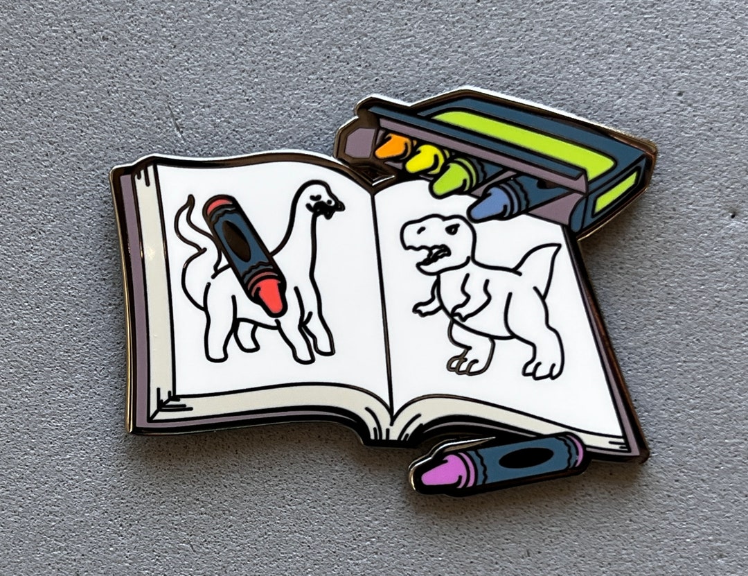 Coloring Book Enamel Pin Subtle Abdl Agere Poofy Pins Etsy