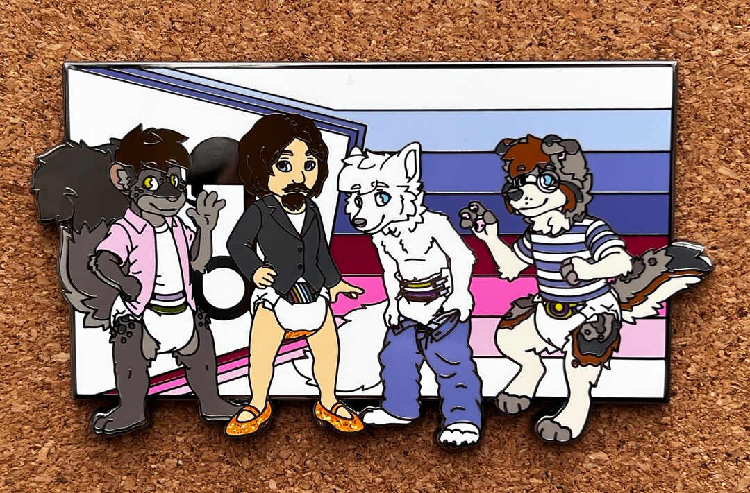 ABDL Pride Group Enamel Pin | Poofy Pins No. 096 - Etsy