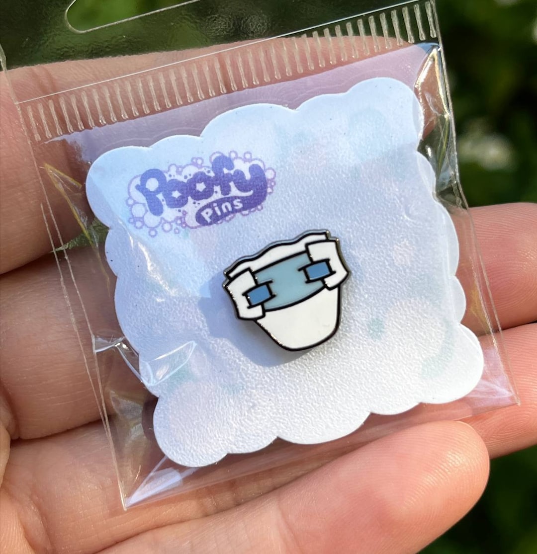 Mini Diaper Enamel Pin Abdl Agere Kink Poofy Pins Etsy