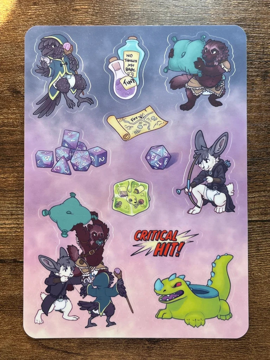 Dungeons & Diapers Sticker Sheet - Etsy