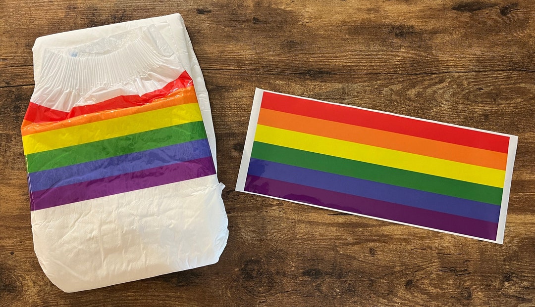 5-pack LGBTQ Rainbow Pride Diaper Panel Stickers - Etsy