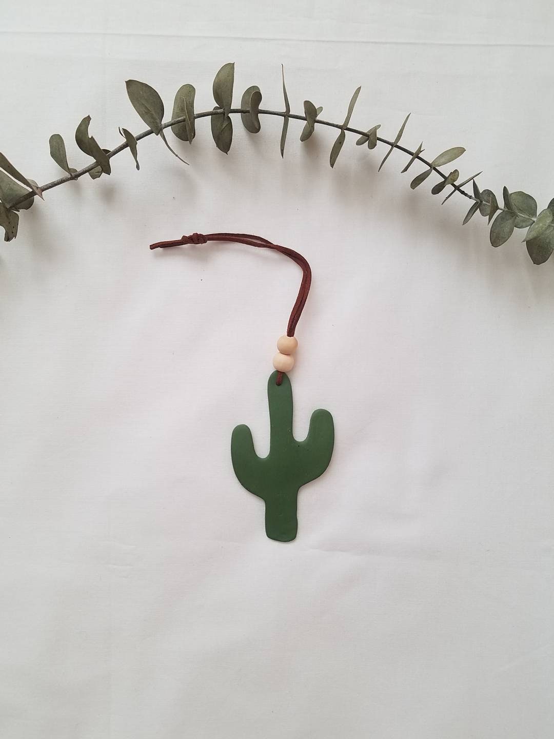 Green Cactus Clay Essential Oil Diffuser, Natural Air Freshener and Car ...