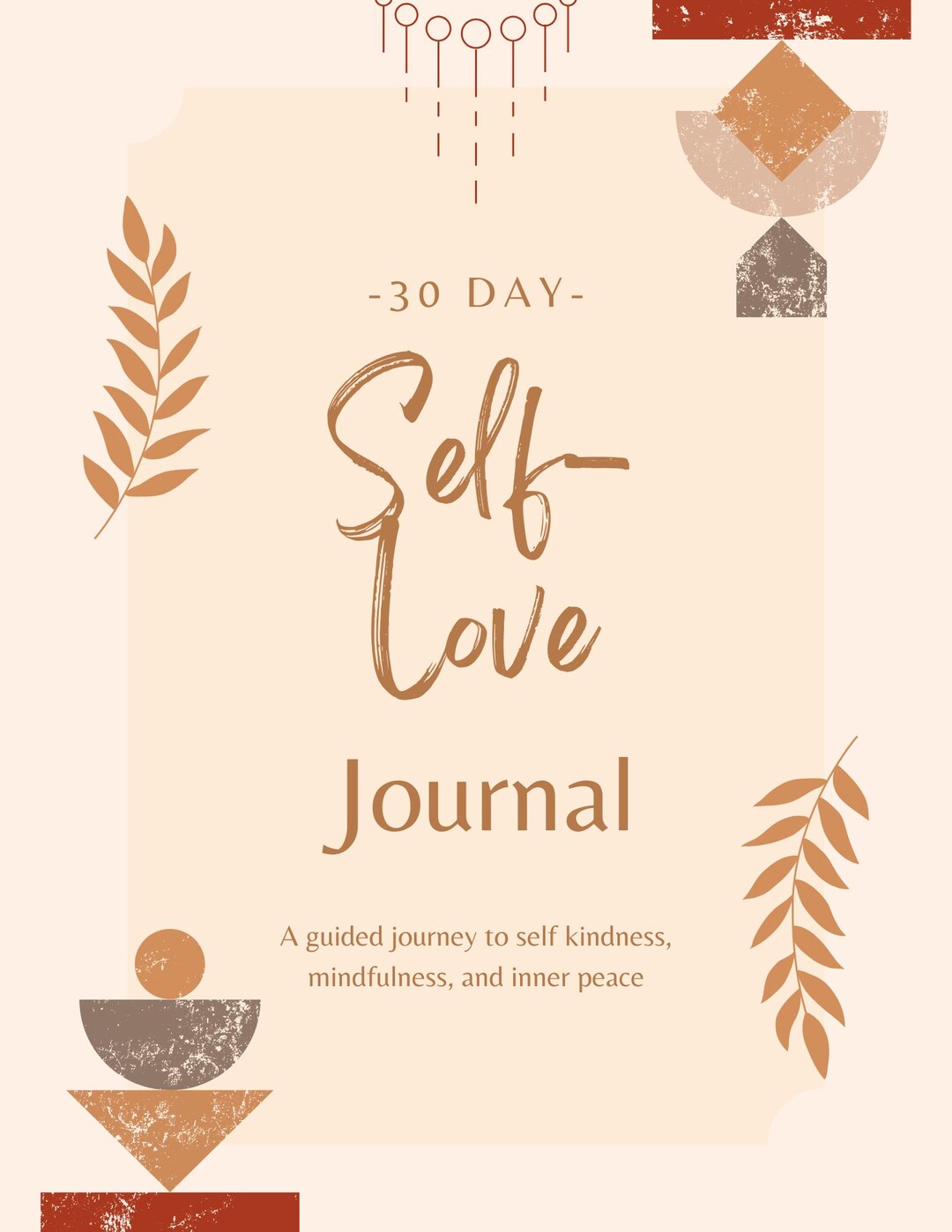 30-day Self-love Journal | Guided Prompts, Mental Wellness (printable ...