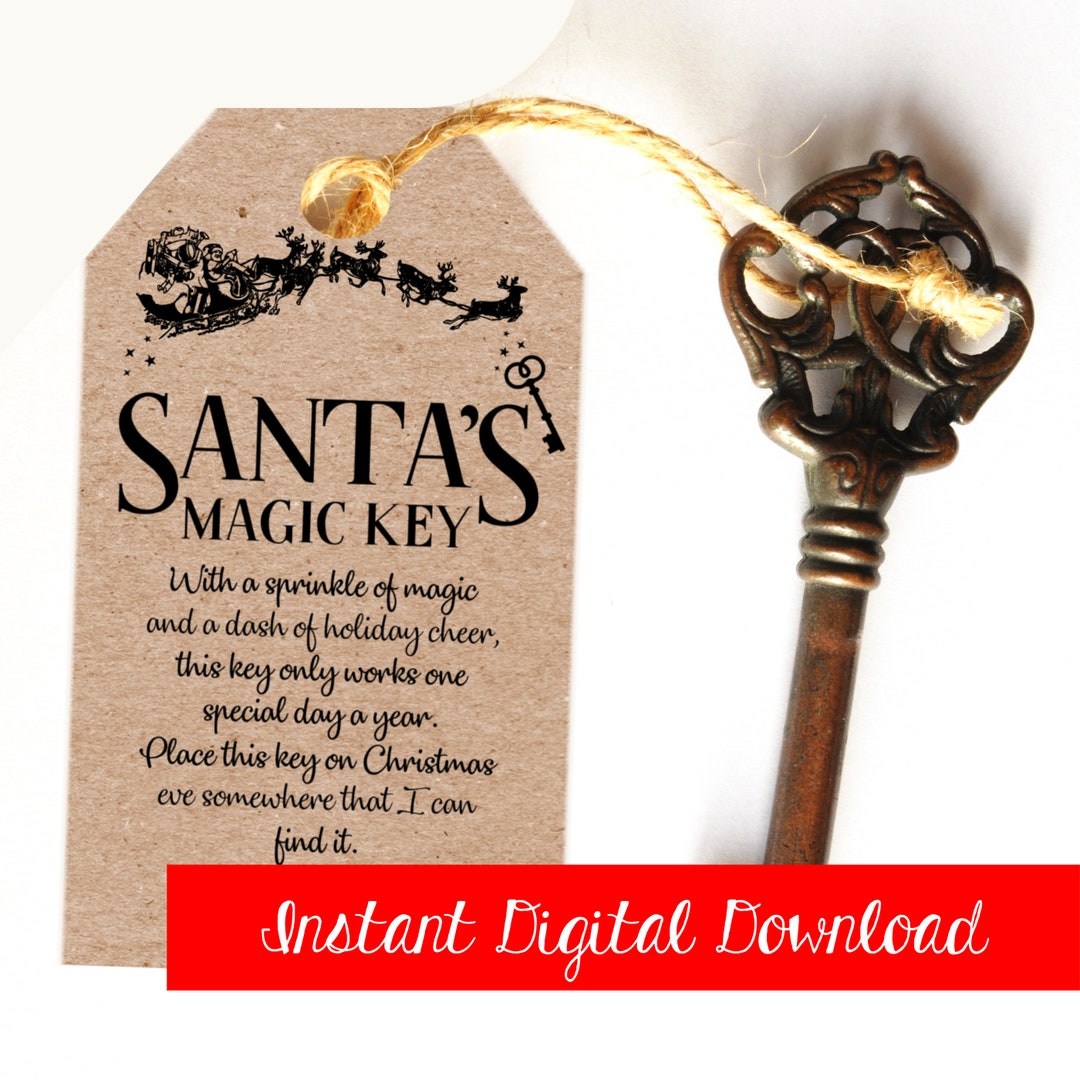 Santa's Magic Key Tag, Christmas Eve Box Filler, Christmas Eve ...