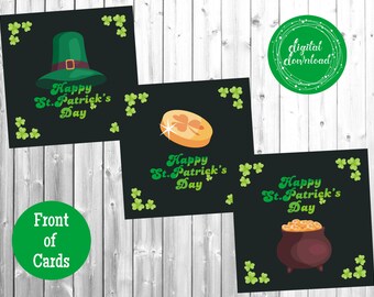 St. Patrick's Day Greeting Card Shamrock Card Fiber - Etsy