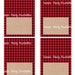Plain Lumberjack Buffalo Check Plaid Food Tent, Place Cards, Thanks ...