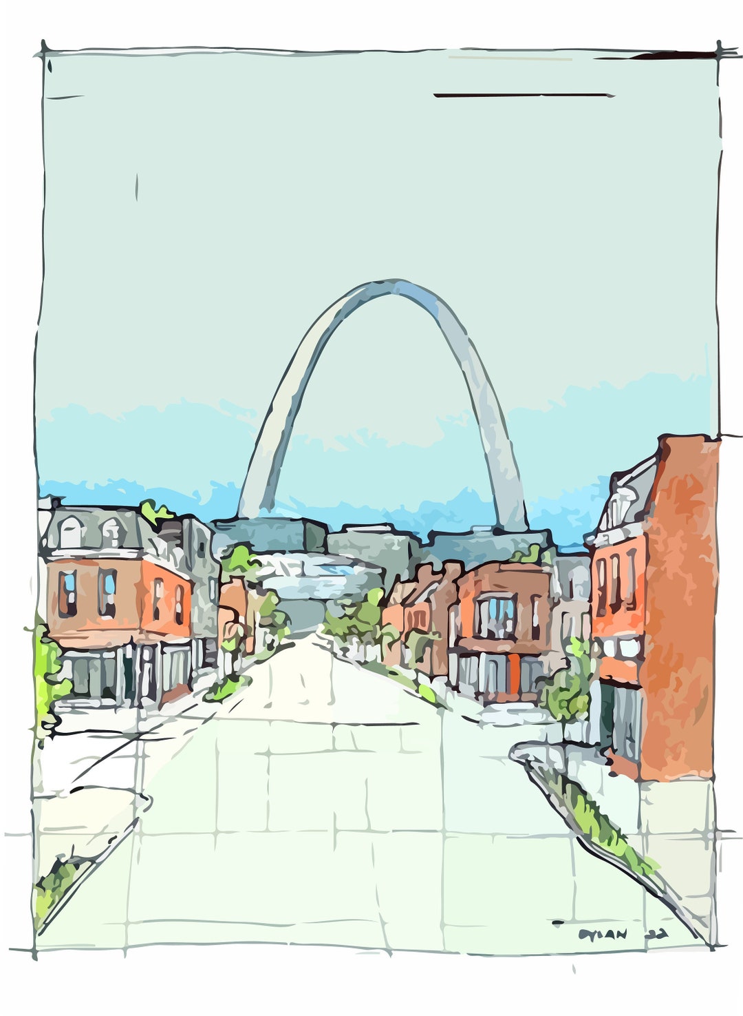 St. Louis Arch Print - Etsy