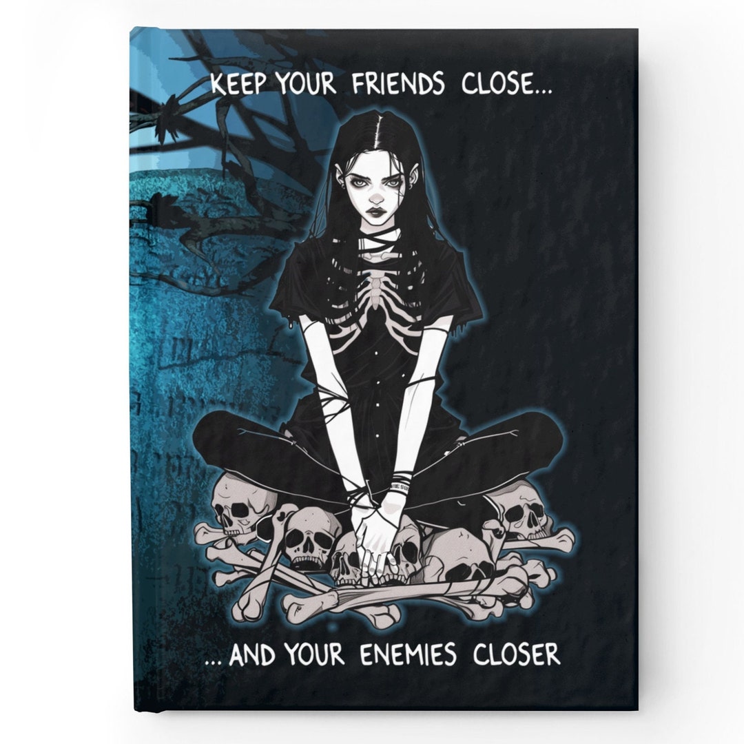 Goth Girl Keep Your Friend Close Sketch Journal Blank - Etsy