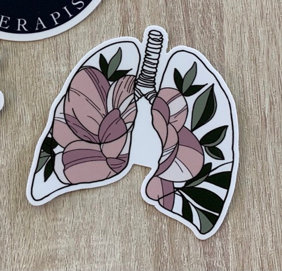 Floral Lungs Decal, RT Appreciation Decal, Respiratory Therapist ...