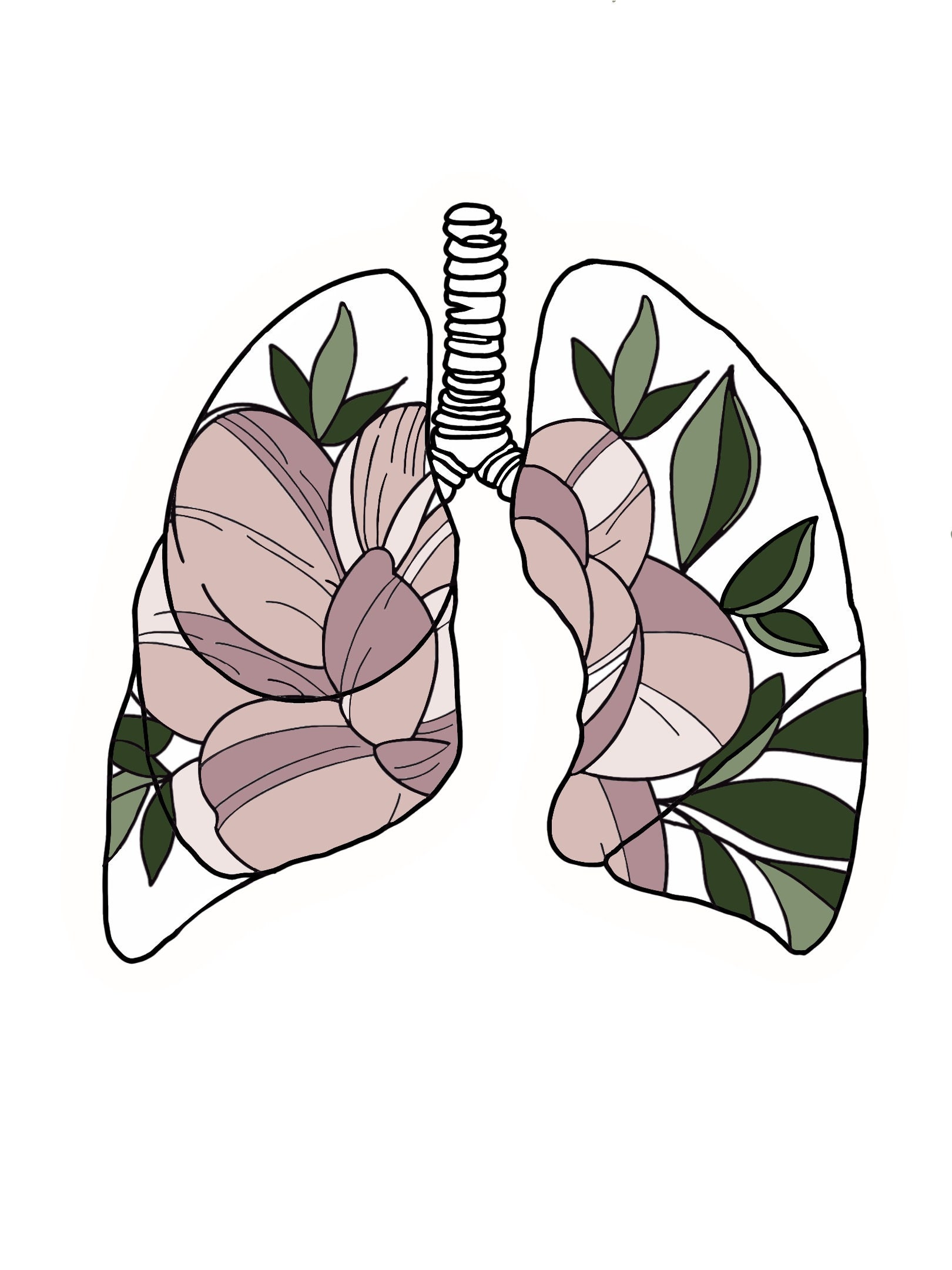 Floral Lungs Decal, RT Appreciation Decal, Respiratory Therapist ...