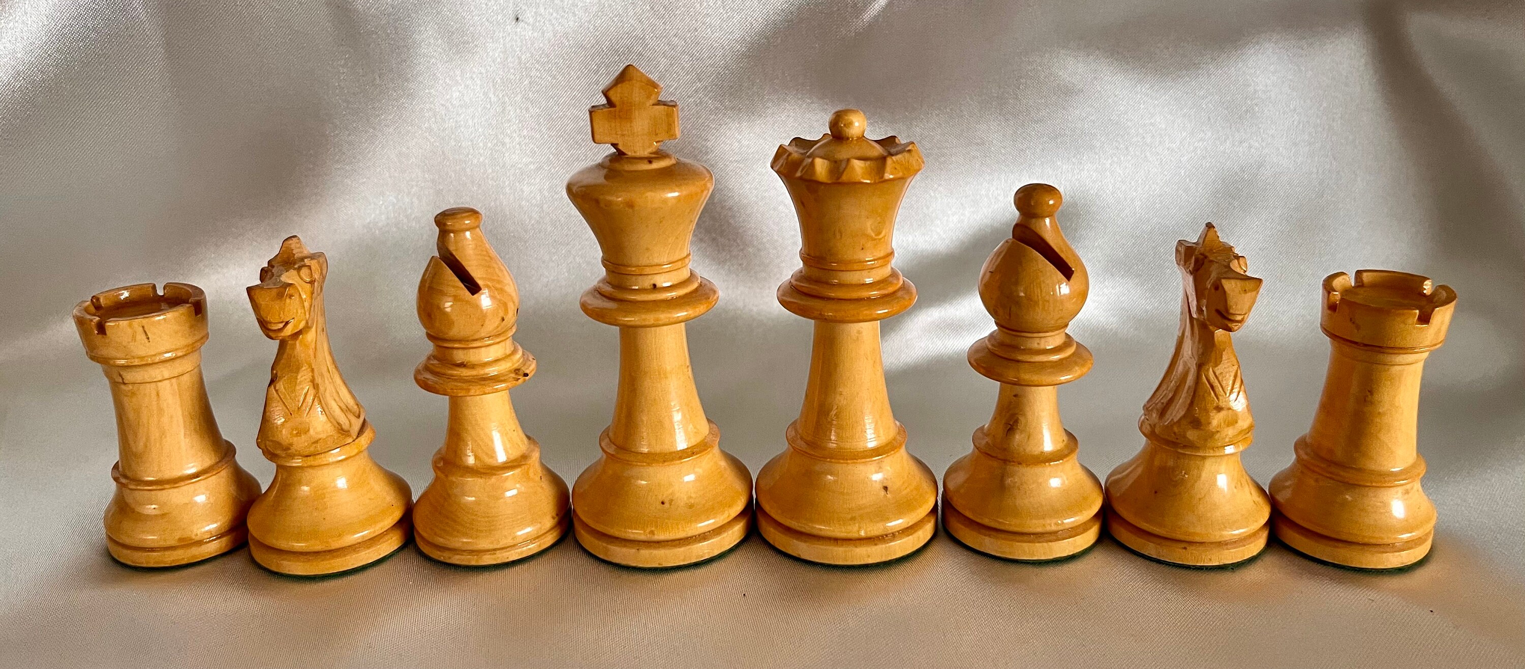 Vintage Staunton Chess Set Boxed Goodall & Sherratt "the Civet Cat ...