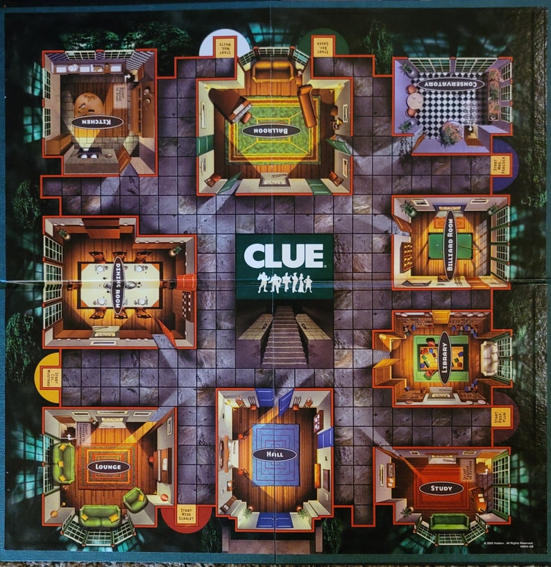 Modern Standard CLUE Game Boards, (post-2000), Replacement or Crafts - Etsy