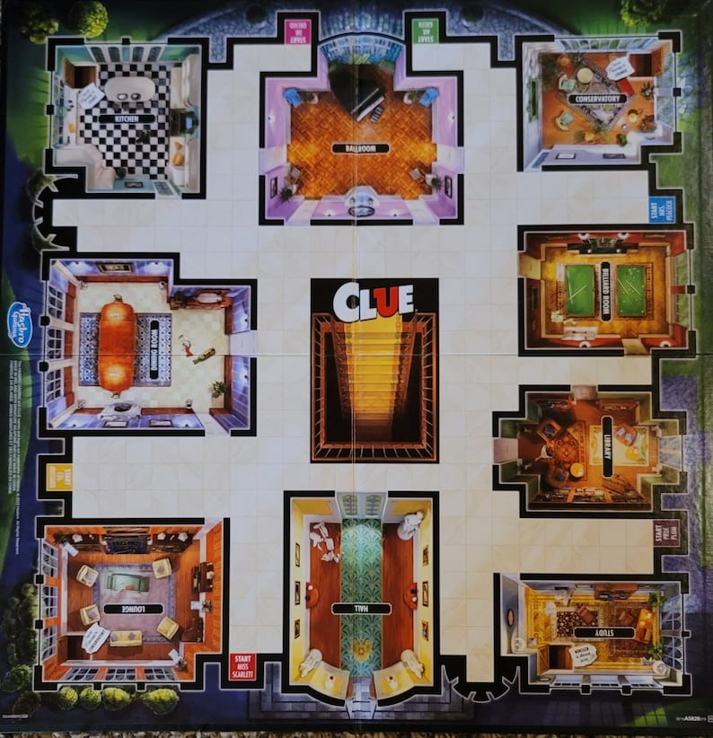 Modern Standard CLUE Game Boards, (post-2000), Replacement or Crafts - Etsy